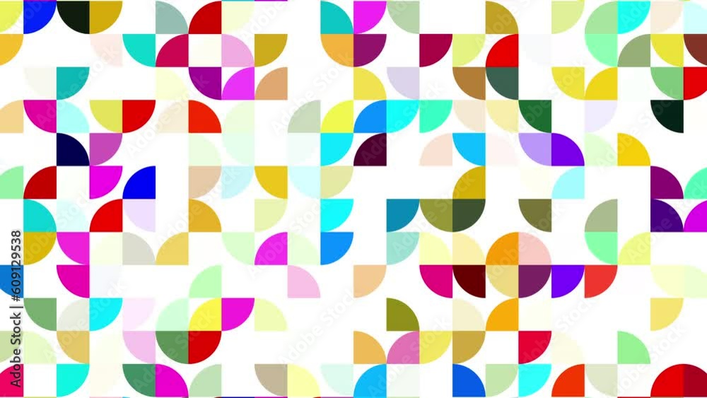 2D simple animation of quarter circle pattern with fractal field ...