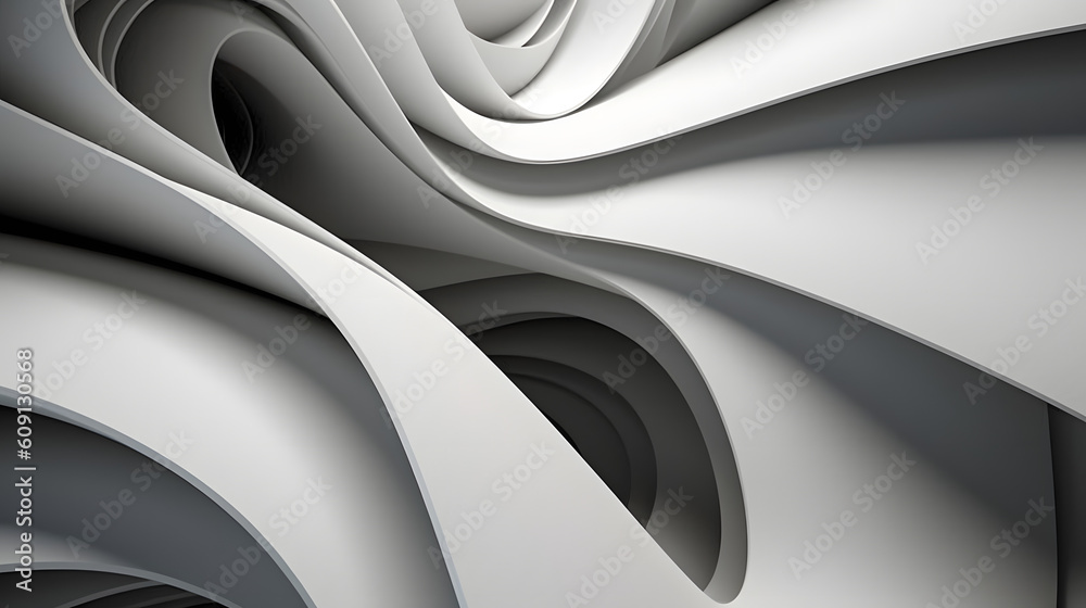 Curved surfaces intersecting at impossible angles created with ...