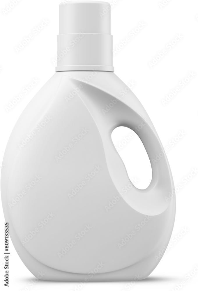 Liquid Laundry Detergent Bottles White Isolated 3D Rendering Stock ...