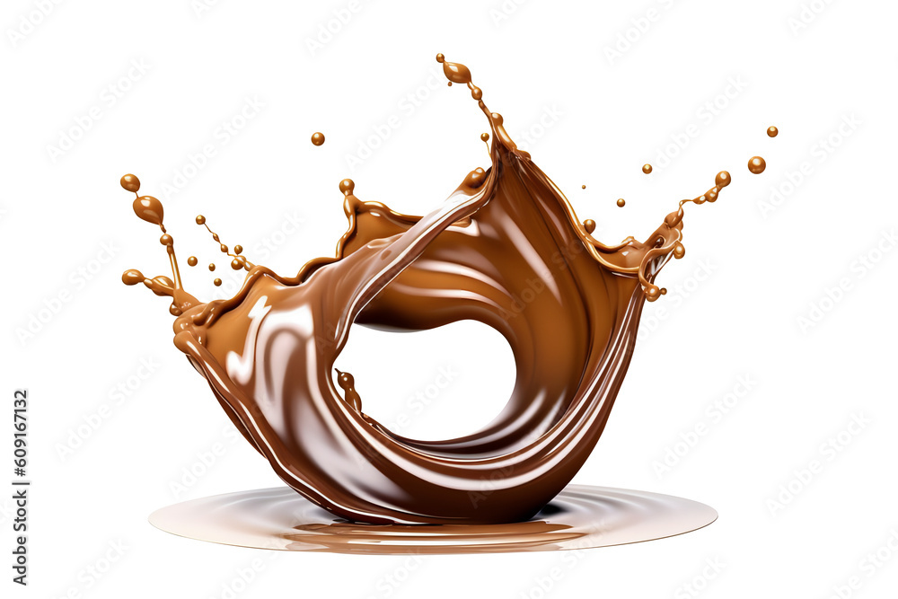 Chocolate Cream Splash on transparent background PNG Stock Illustration ...