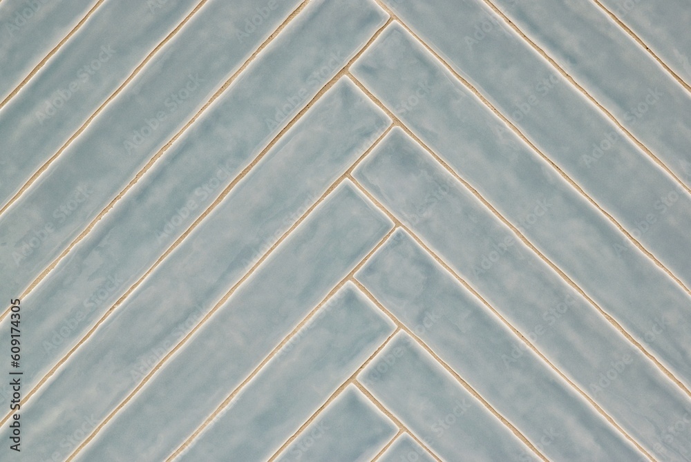Long blue gray tile pattern with light glaze finish, diagonal pattern ...