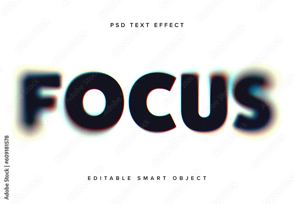 Blurred dissolving Text Effect Mockup Stock Template | Adobe Stock