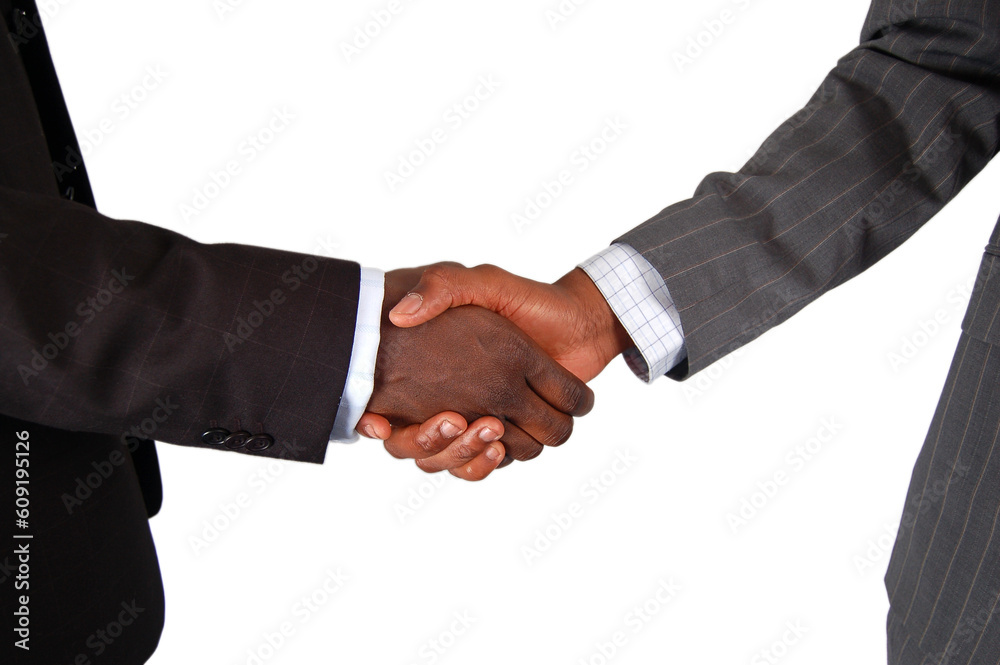 This is an image of two male bodies, representing businessmen in ...