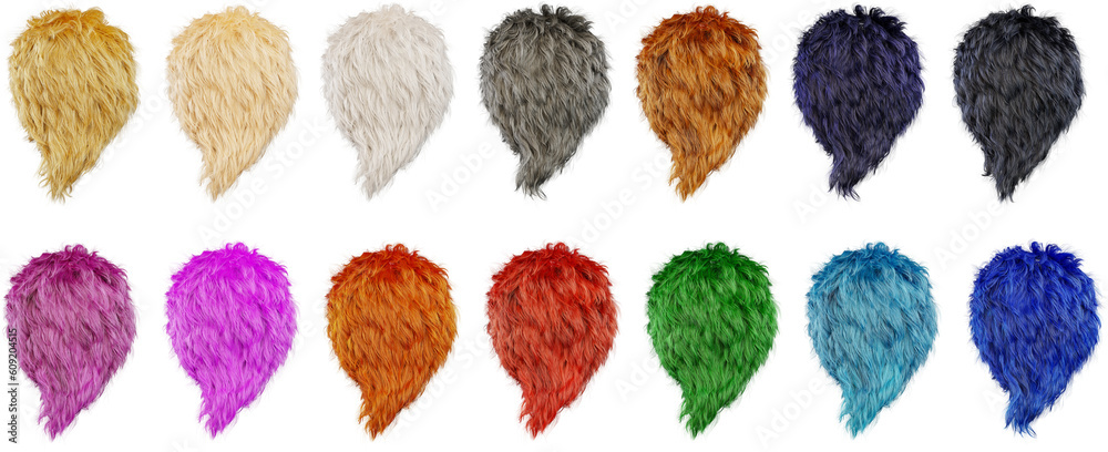 Hair color palette. Bright fashionable colors for hair coloring. Hair ...