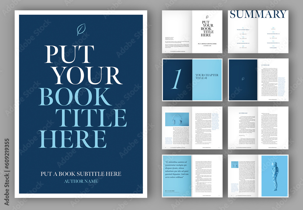 Reading Book Layout Stock Template | Adobe Stock