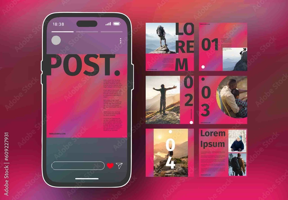 Modern Social Media Layouts Stock Template | Adobe Stock