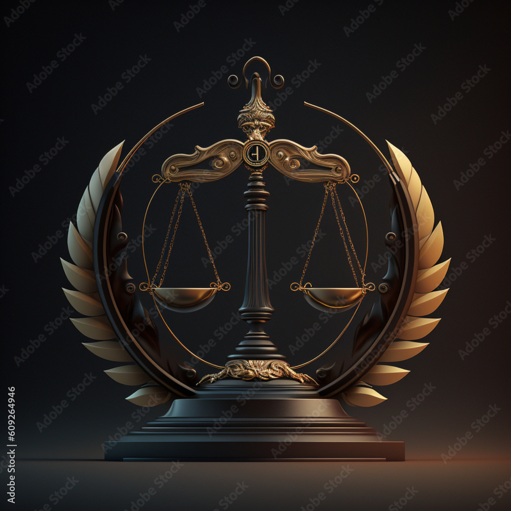 Vintage scales - illustration of the symbol of justice and balance ...