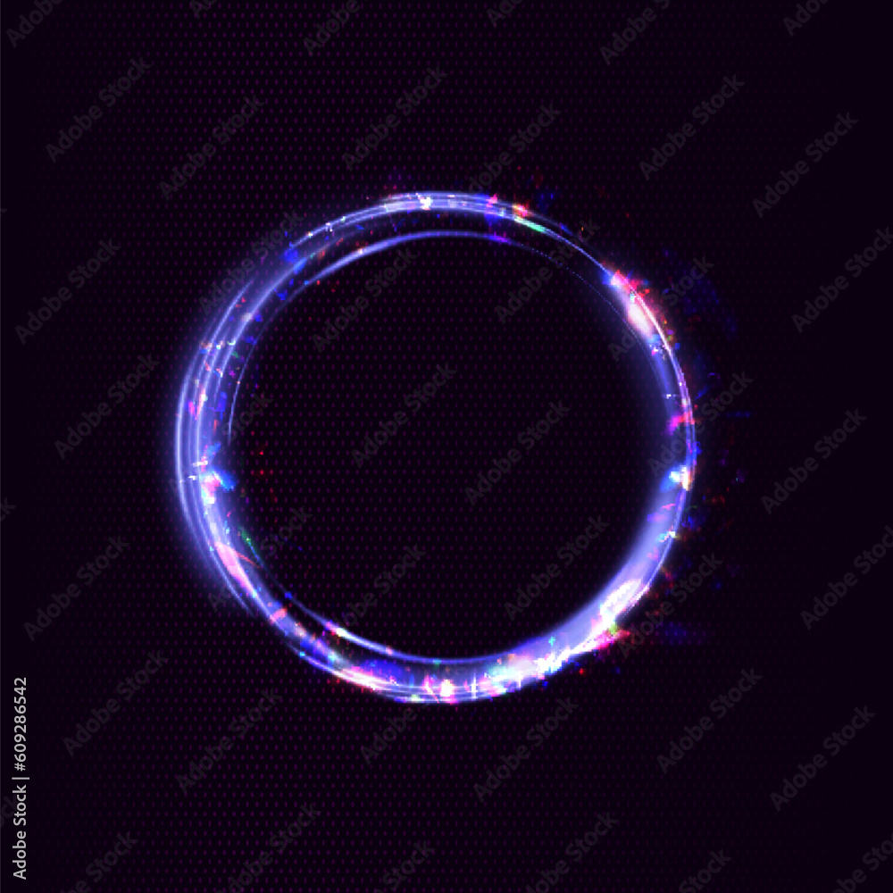Abstract ring background with glowing swirling background. Energy flow ...