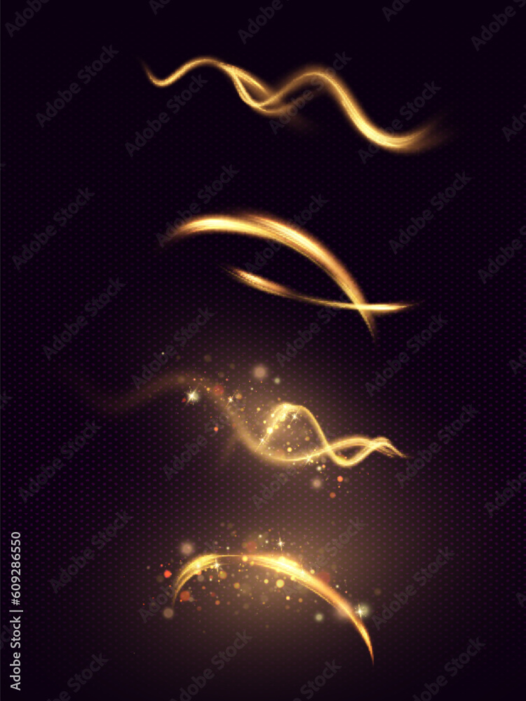 Glowing speed lines. The effect of magic and magic. Light glowing ...