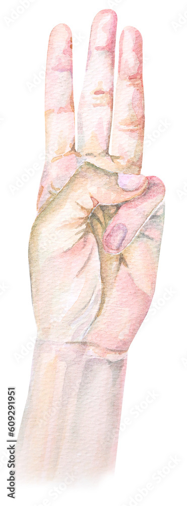 Hand symbol against dictatorship.Illustration three fingers symbol of ...