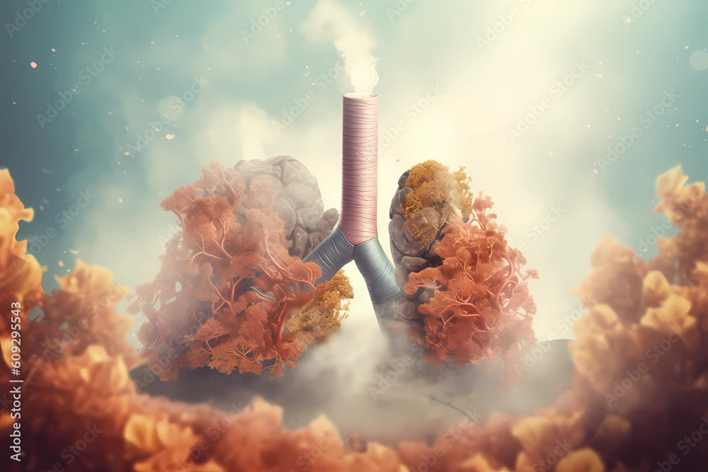 Lung cancer, malignant tumor, genetic damage with chemicals. Generative ...