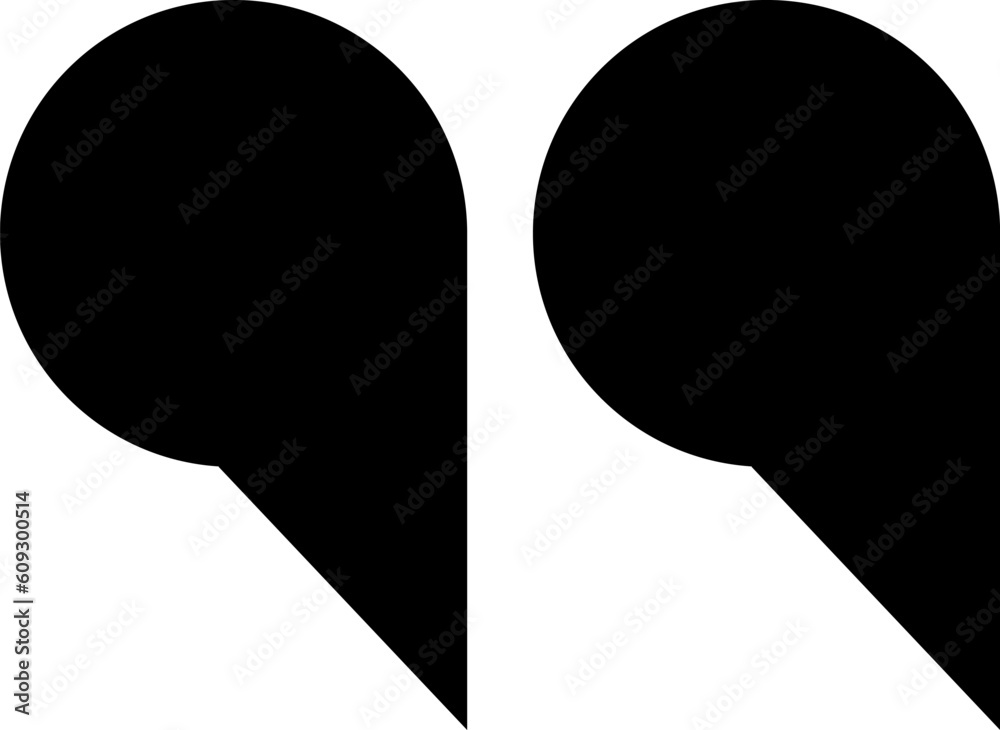 Quote mark icon for conversation or definition. Quote icon. Quotation ...