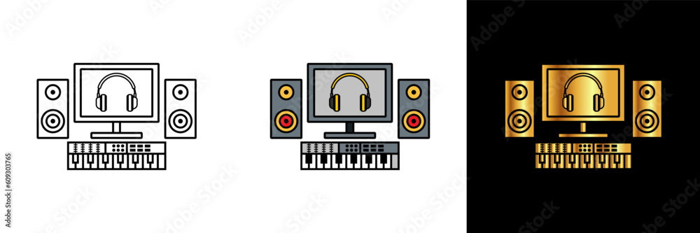 Studio Monitor icon representing accurate and detailed sound monitoring ...