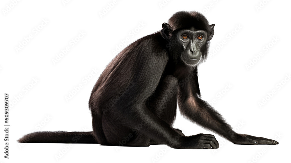 Spider Monkey isolated on transparent background created with ...