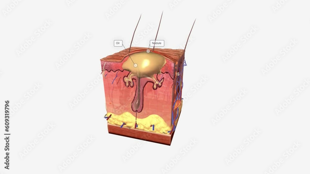 Stockvideon Closed comedones (whiteheads) are a type of acne ...