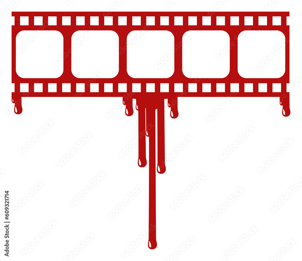 Star Rate Sign in the Bloody Filmstrip Silhouette. Rating Icon Symbol ...
