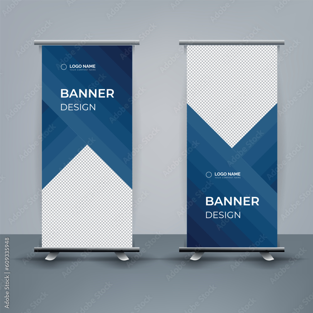 Modern roll up banner template, Standee template, X-banner template ...