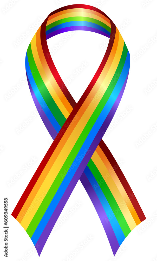 The rainbow ribbon stands for LGBTQ+ pride, diversity, inclusivity, and ...