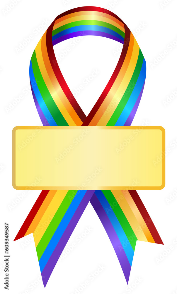 The rainbow ribbon stands for LGBTQ+ pride, diversity, inclusivity, and ...