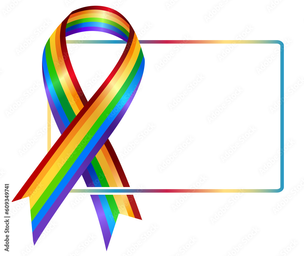 The rainbow ribbon stands for LGBTQ+ pride, diversity, inclusivity, and ...