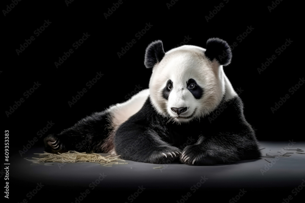 Panda bear, an symbol of endangered wildlife. Panda is known for its ...