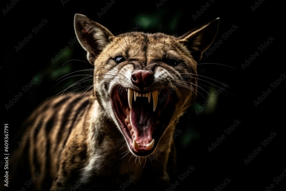 Extinct tasmanian tiger or thylacine, a fascinating marsupial predator ...