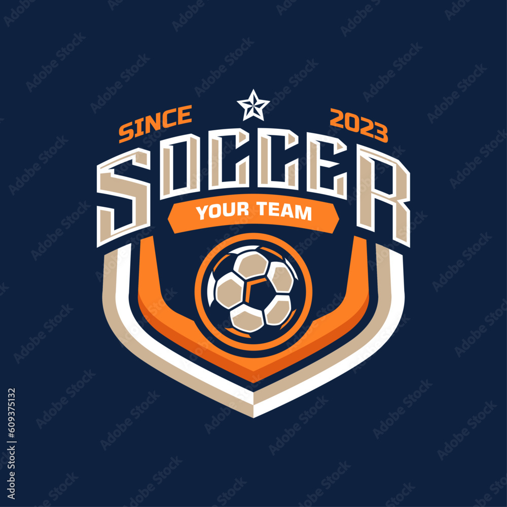 Set of soccer Logo or football club sign Badge. Football logo with ...