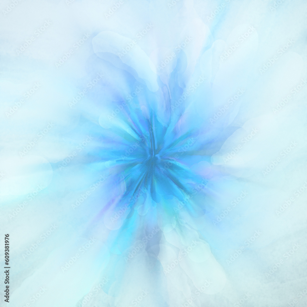 bright blue blue azure color on white background paint drawing art ...