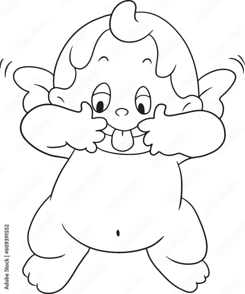 devil cartoon doodle kawaii anime coloring page cute illustration ...