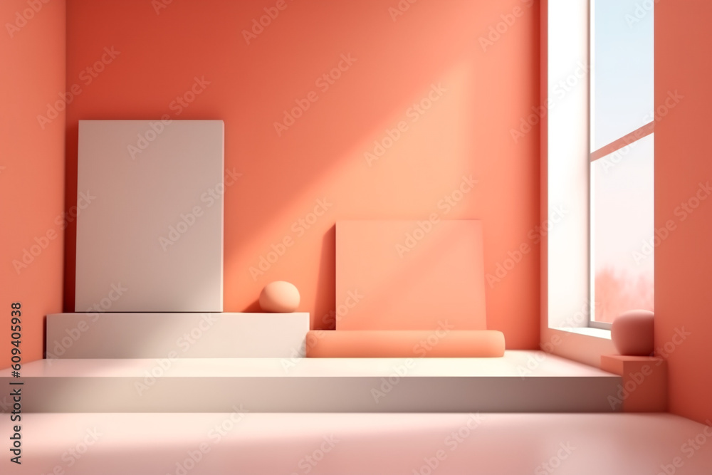 Abstract pastel color studio background for product presentation. Empty ...