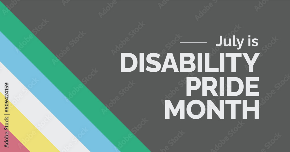 Disability Pride Month. July. Vector banner poster. Stock Vector ...