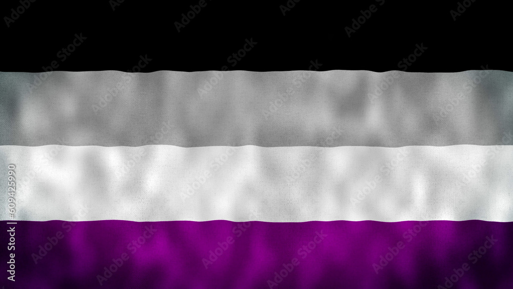 Asexuality Pride Flag Illustration The Asexual Pride Flag Waving