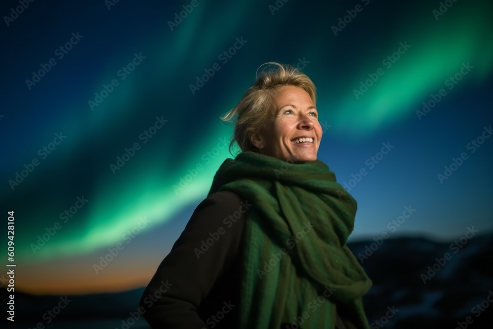Medium shot portrait photography of a pleased woman in her 40s that is ...
