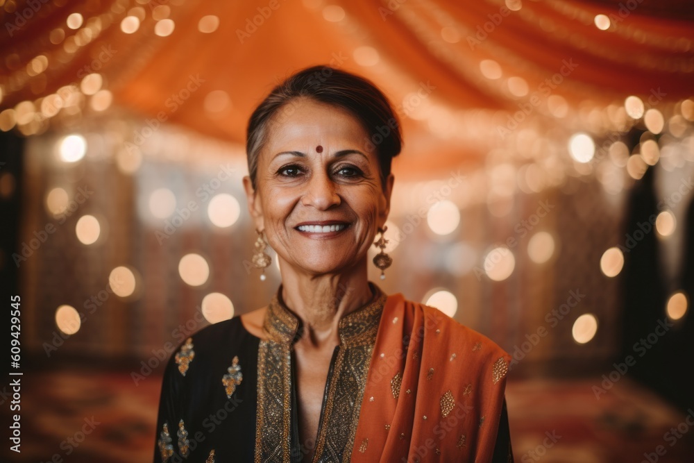 Medium shot portrait photography of a satisfied woman in her 50s that ...