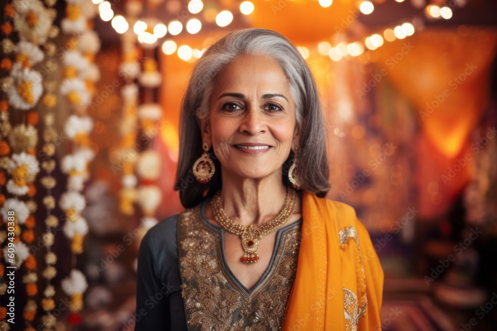 Medium shot portrait photography of a satisfied woman in her 50s that ...