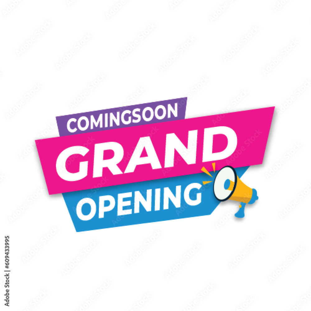 Grand opening vector illustration, background for new store, club, etc ...