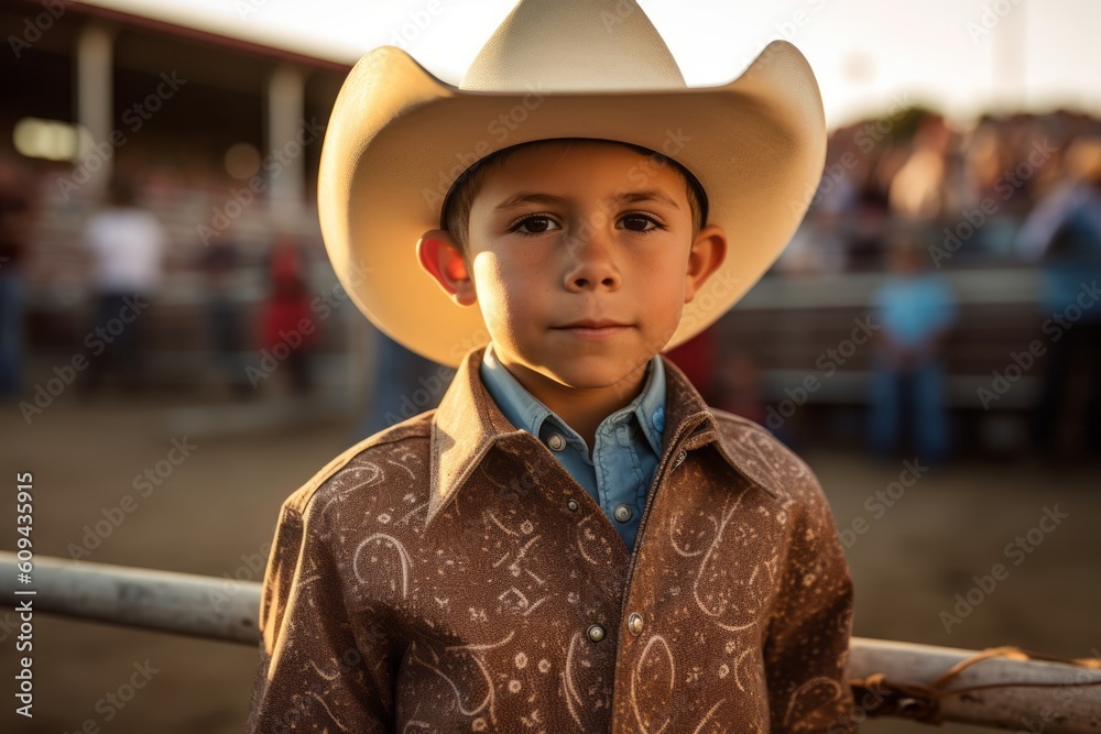 Medium shot portrait photography of a satisfied child male that is ...