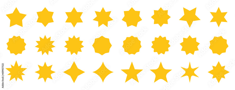 Gold Star collection. Stars icon collection. Star icon set. Rating star ...