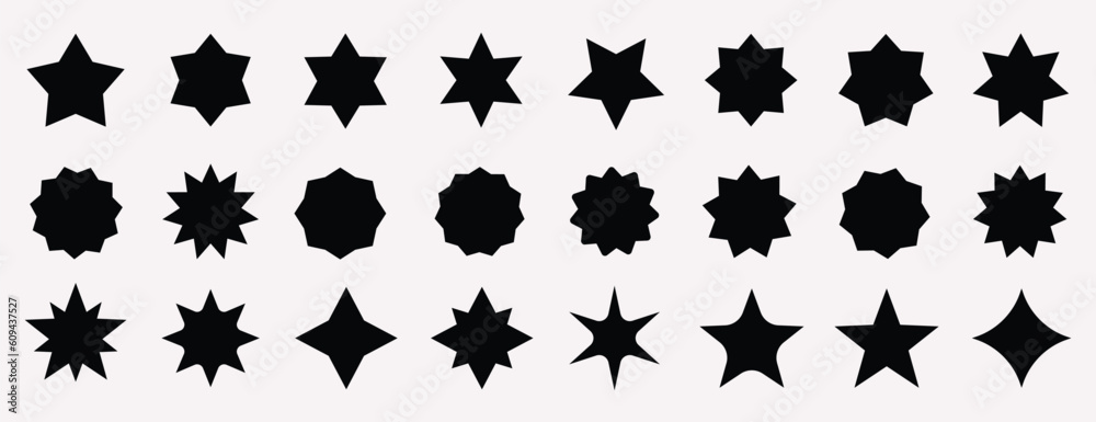 Star icons collection. Stars collection. Rating Star icon. Star vector ...