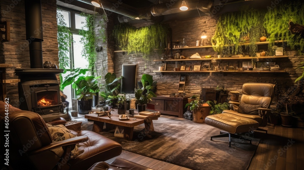 Inspiring office interior design Rustic style Co-working featuring ...