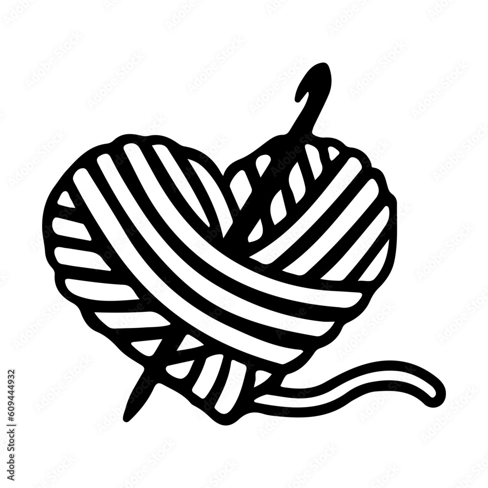 Crochet SVG File, Crochet Heart SVG, Crochet Hook svg, Vector Clip Art ...