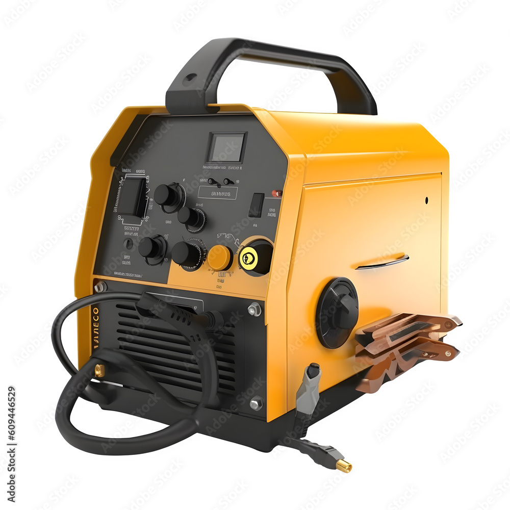 Yellow welding machine png file. Transparent background with generative ...