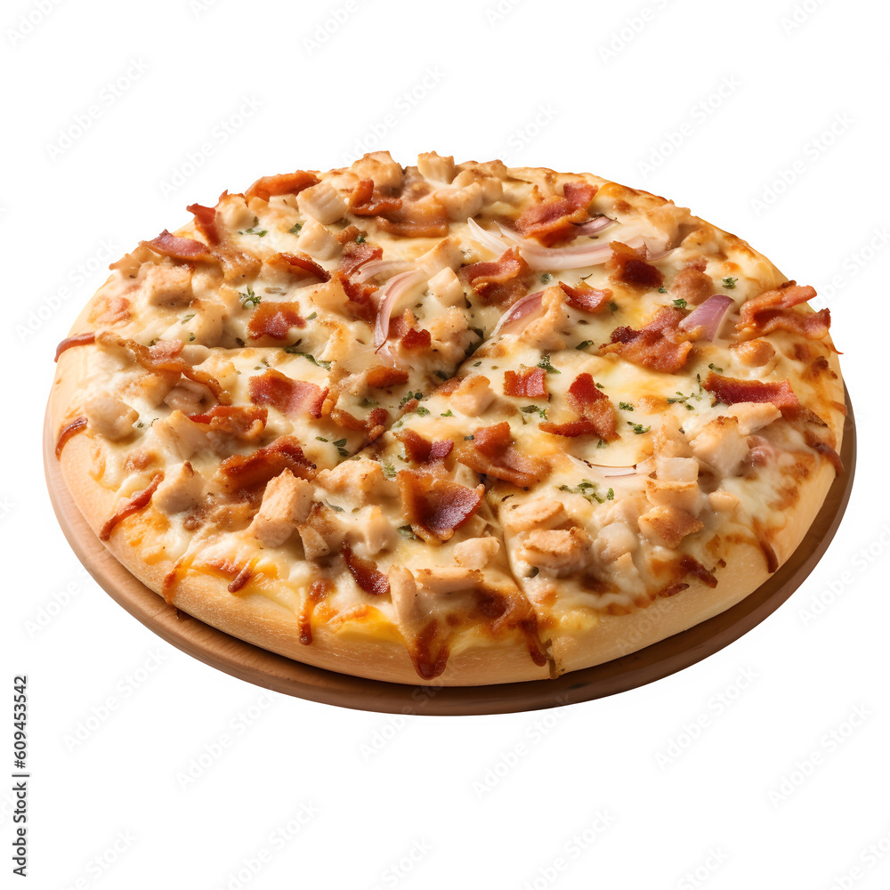 chicken bacon ranch Pizza png file. Transparent background with ...