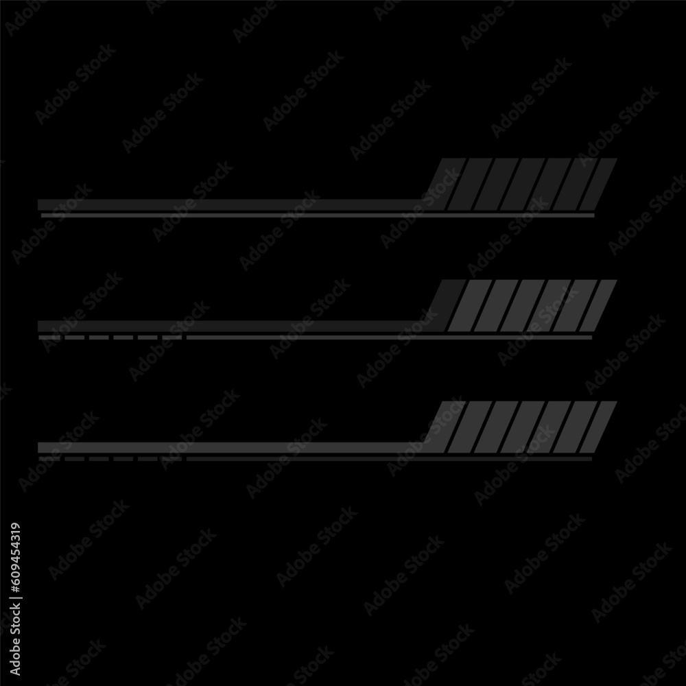 vector black stripe sticker design for car body background Stock Vector ...