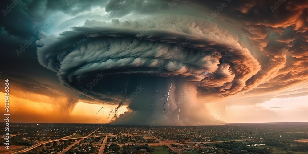 AI Generated. AI Generative. Photo illustration of dramatic storm ...