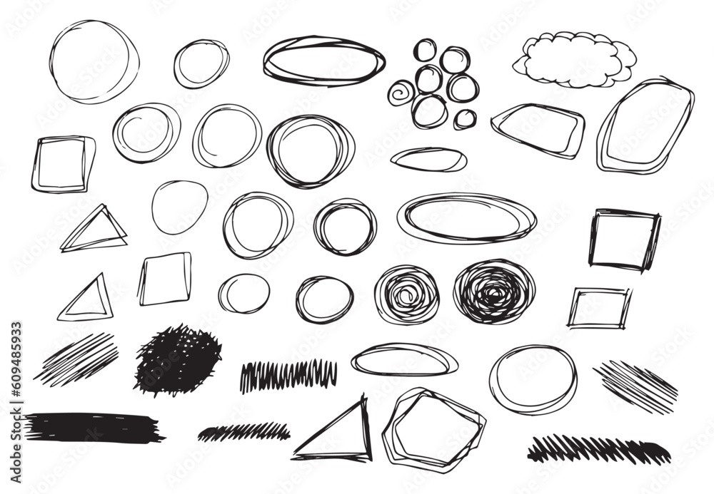 Different Types Of Doodle Art Drawn By Hand Strikethrough Circle different-types-of-doodle-art-drawn-by-hand-strikethrough-circle