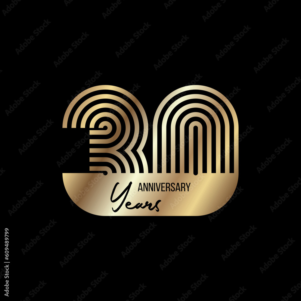 Vector poster for the anniversary of the 30th anniversary. Anniversary ...