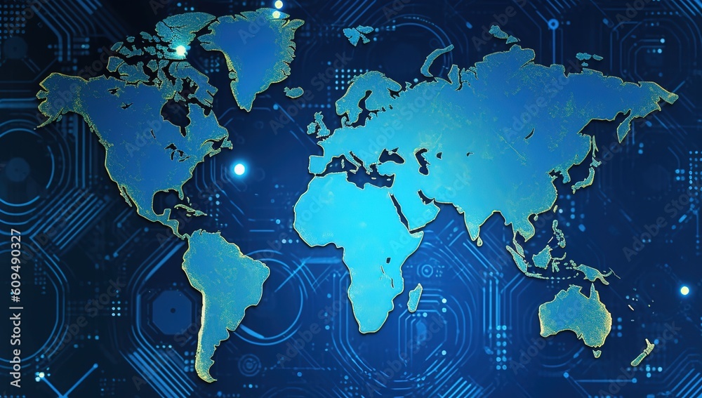 world map in beautiful style Stock Illustration | Adobe Stock