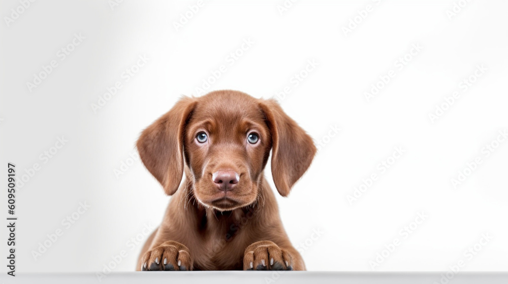 Adorable dog on a white background in different poses. Dog for ...