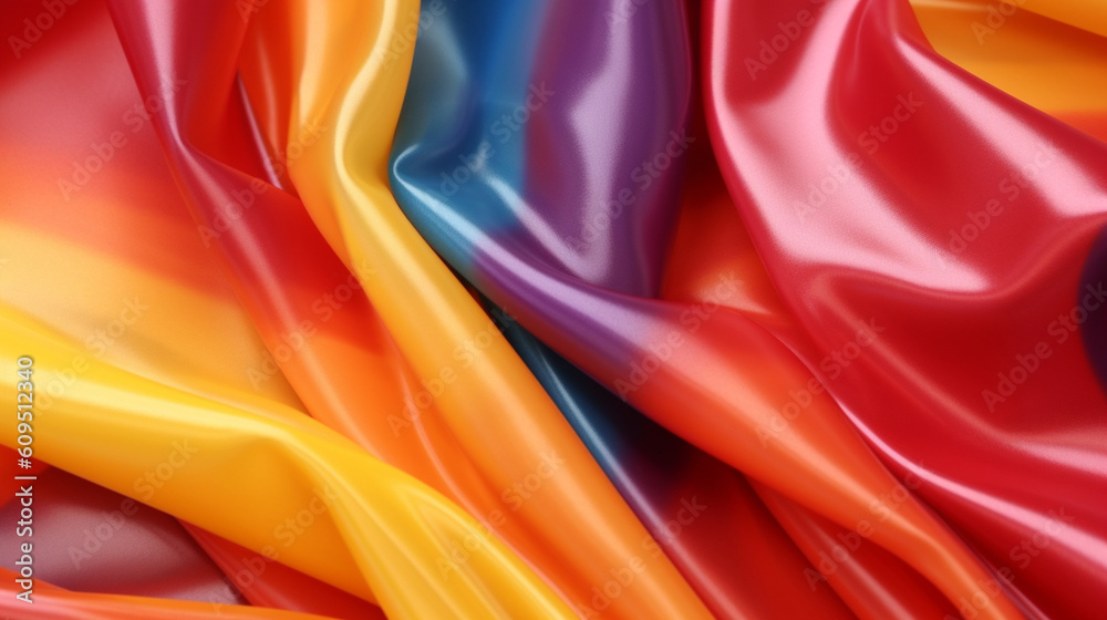 Multicolor latex fabric. Highly defined latex texture. AI generated ...